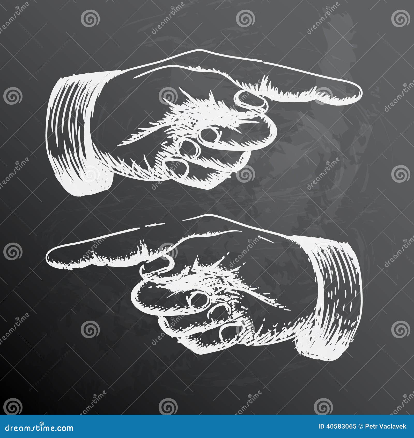 Retro Vintage Pointing Hand Drawing Stock Illustrations – 525 Retro ...