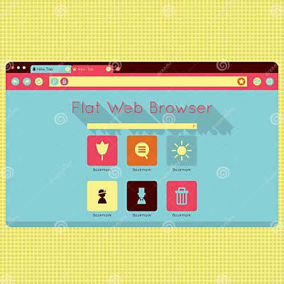 Vector Retro Vintage Web Browser Interface. Stock Vector - Illustration ...