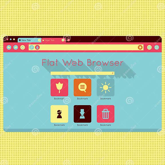 Vector Retro Vintage Web Browser Interface. Stock Vector - Illustration ...