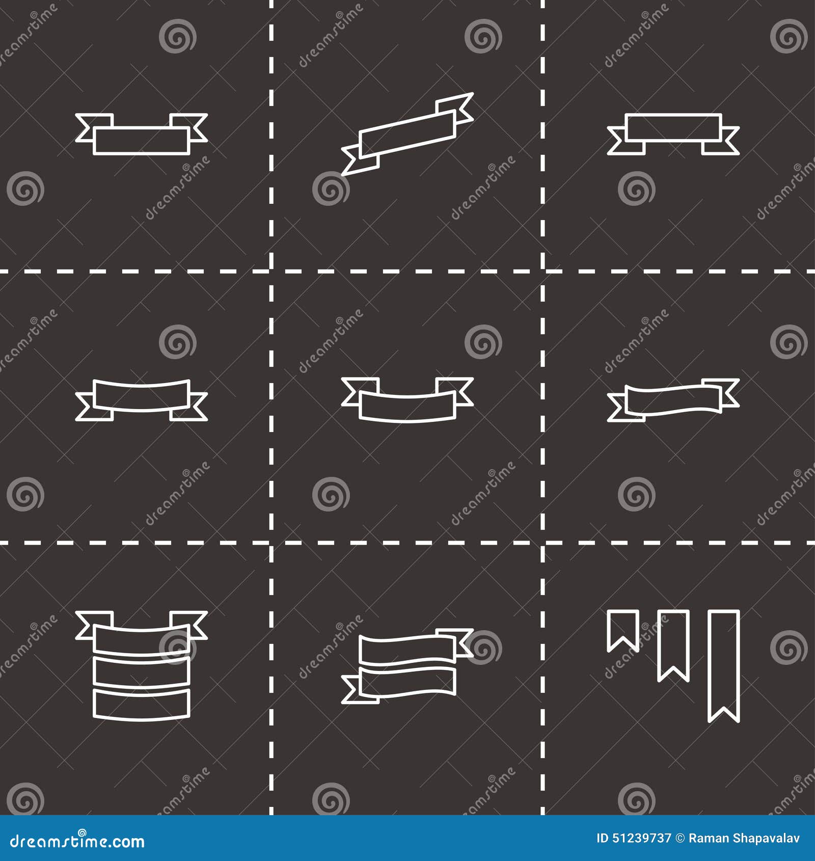 Vector Ribbon Icon Set | CartoonDealer.com #51239737