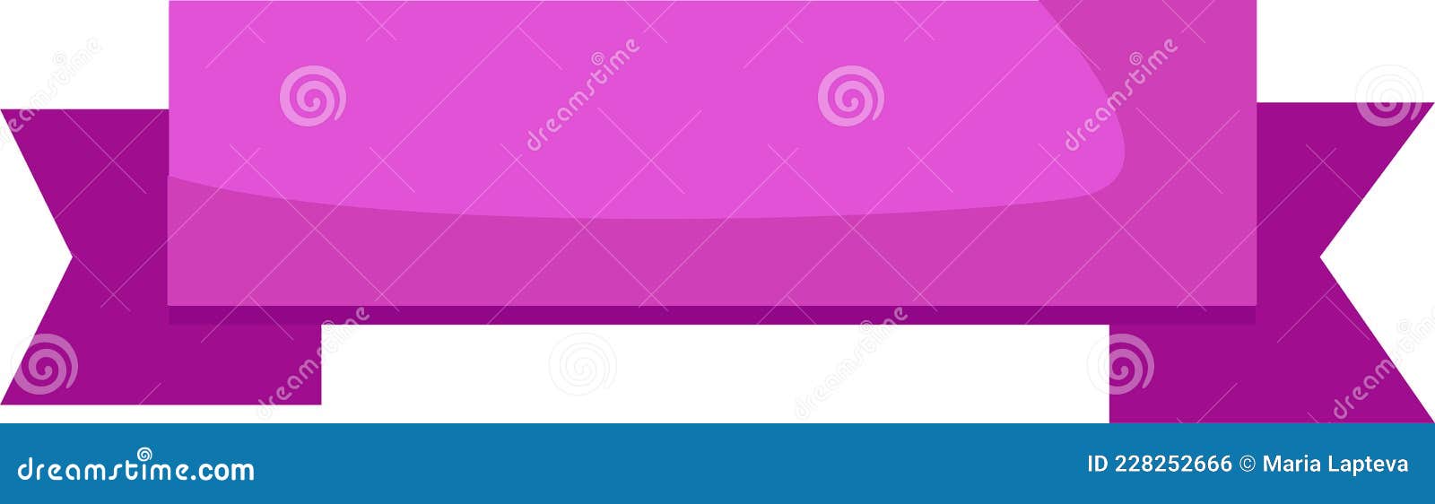 Vector Ribbon, with Right Angles, Bright Purple Color. Stock Vector ...