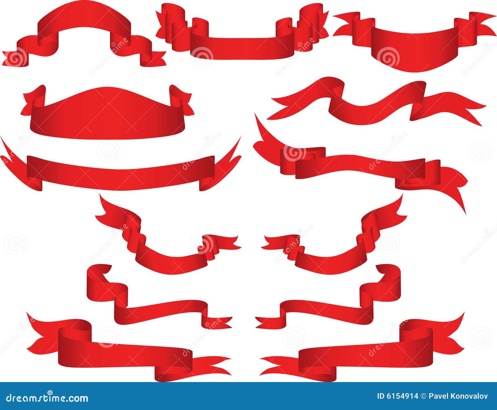 Vector ribbons stock vector. Illustration of collection - 6154914