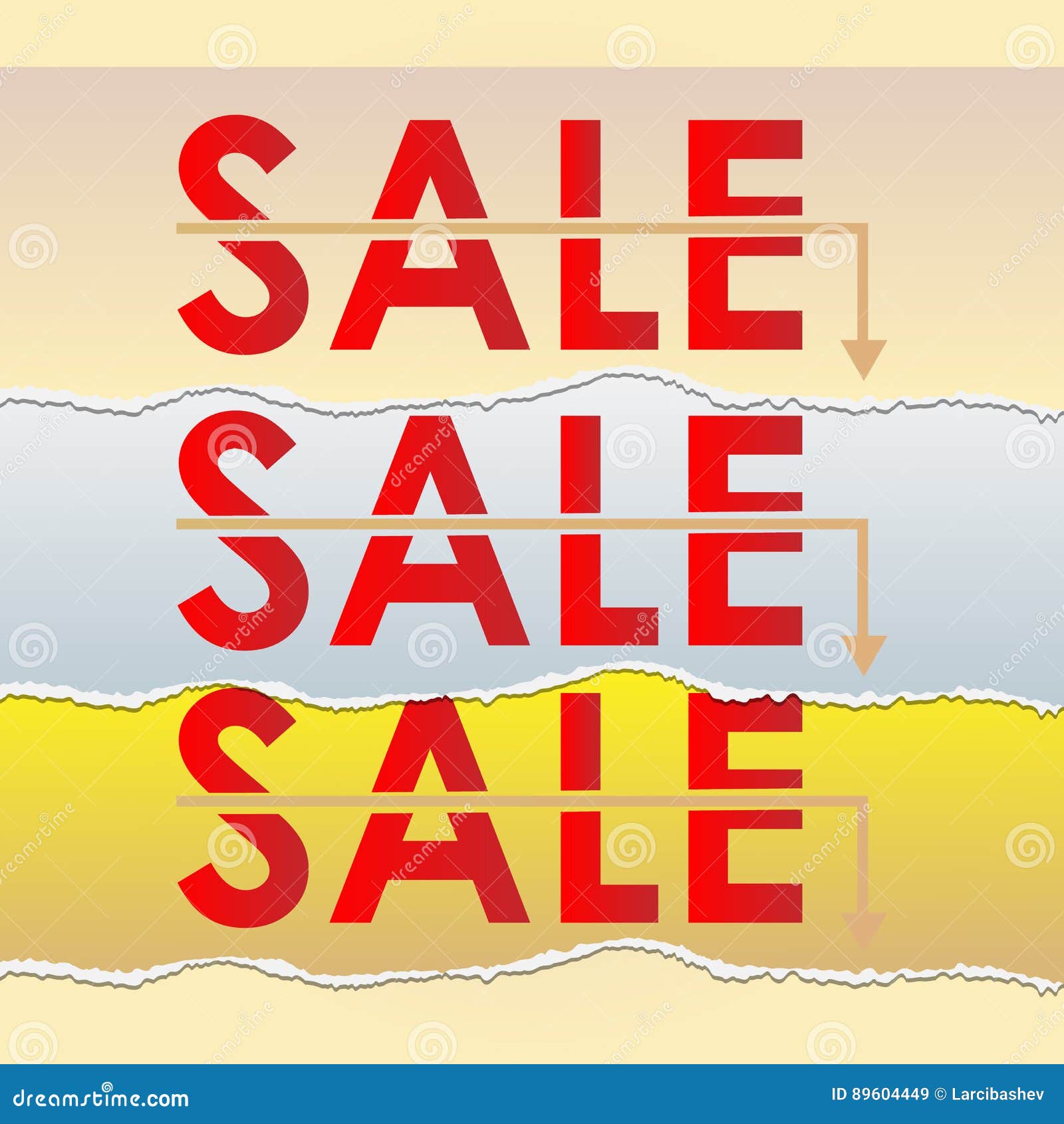 Vector Ribbons Sale Layout Background Stock Vector - Illustration of ...