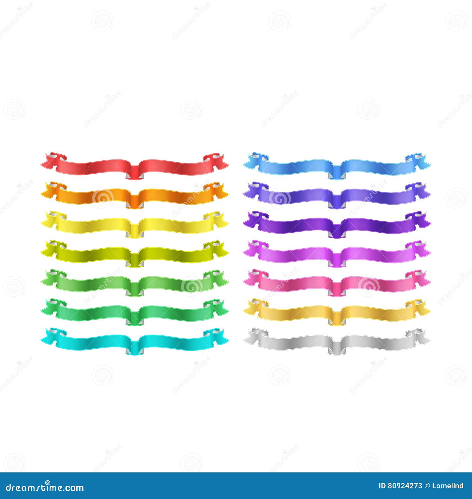 Vector ribbons set stock illustration. Illustration of band - 80924273