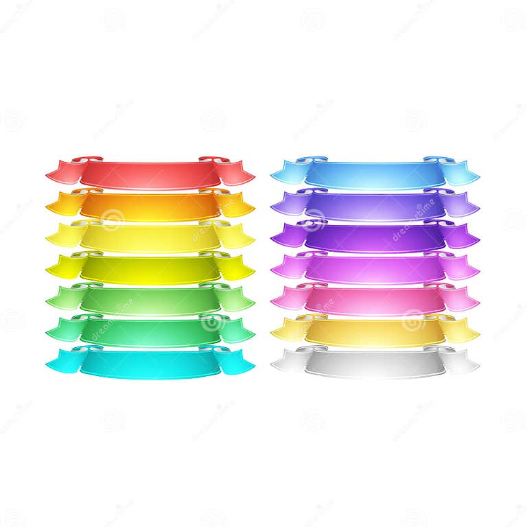Vector ribbons set stock illustration. Illustration of band - 84188676