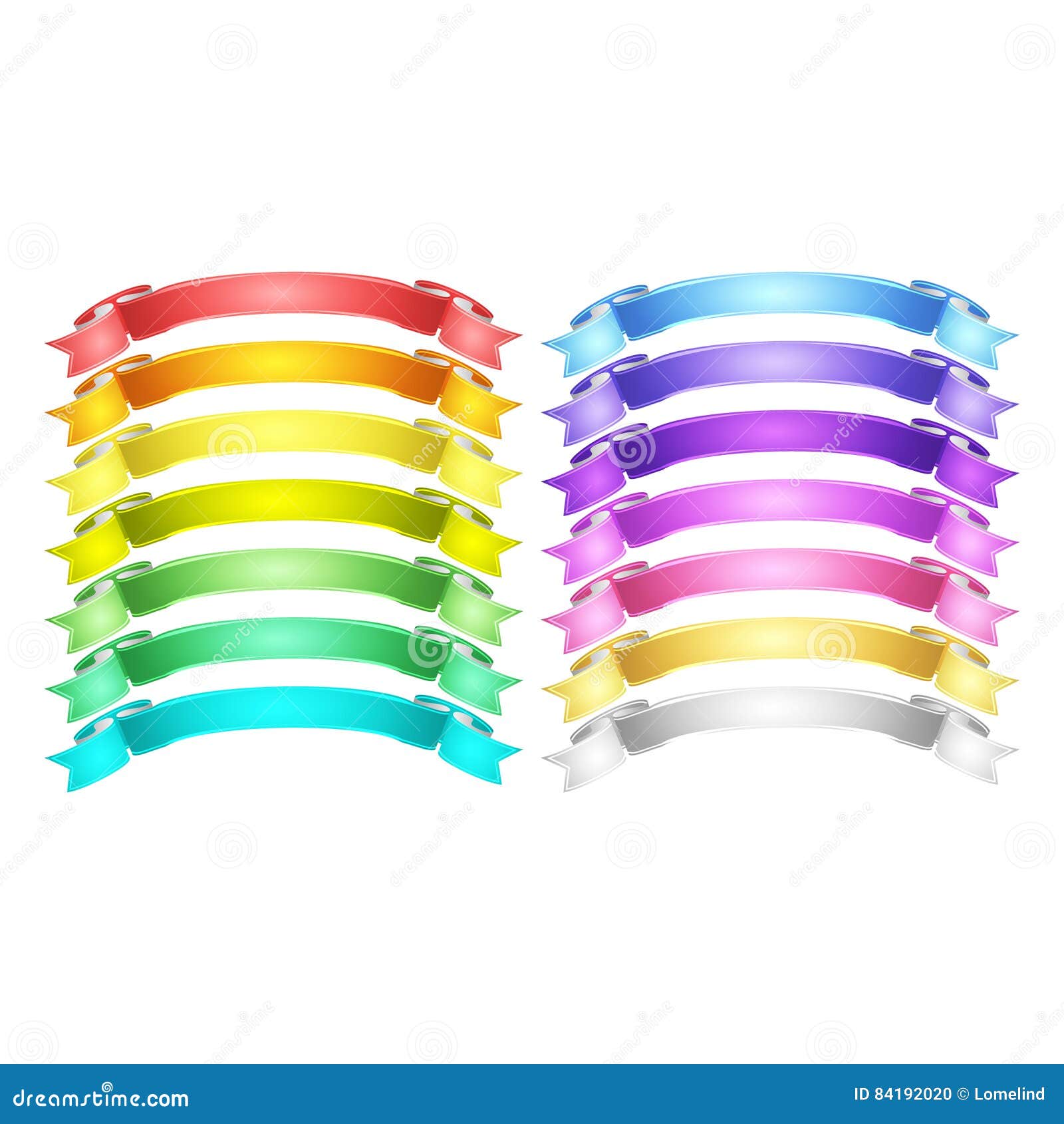 Vector ribbons set stock illustration. Illustration of empty - 84192020