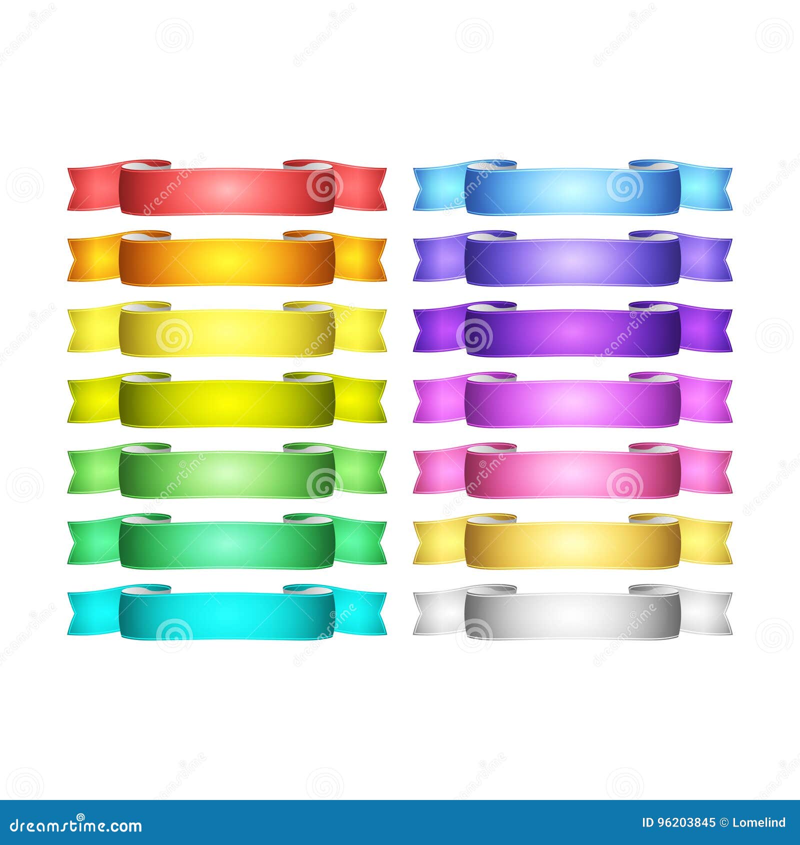 Vector ribbons set stock illustration. Illustration of graphic - 96203845