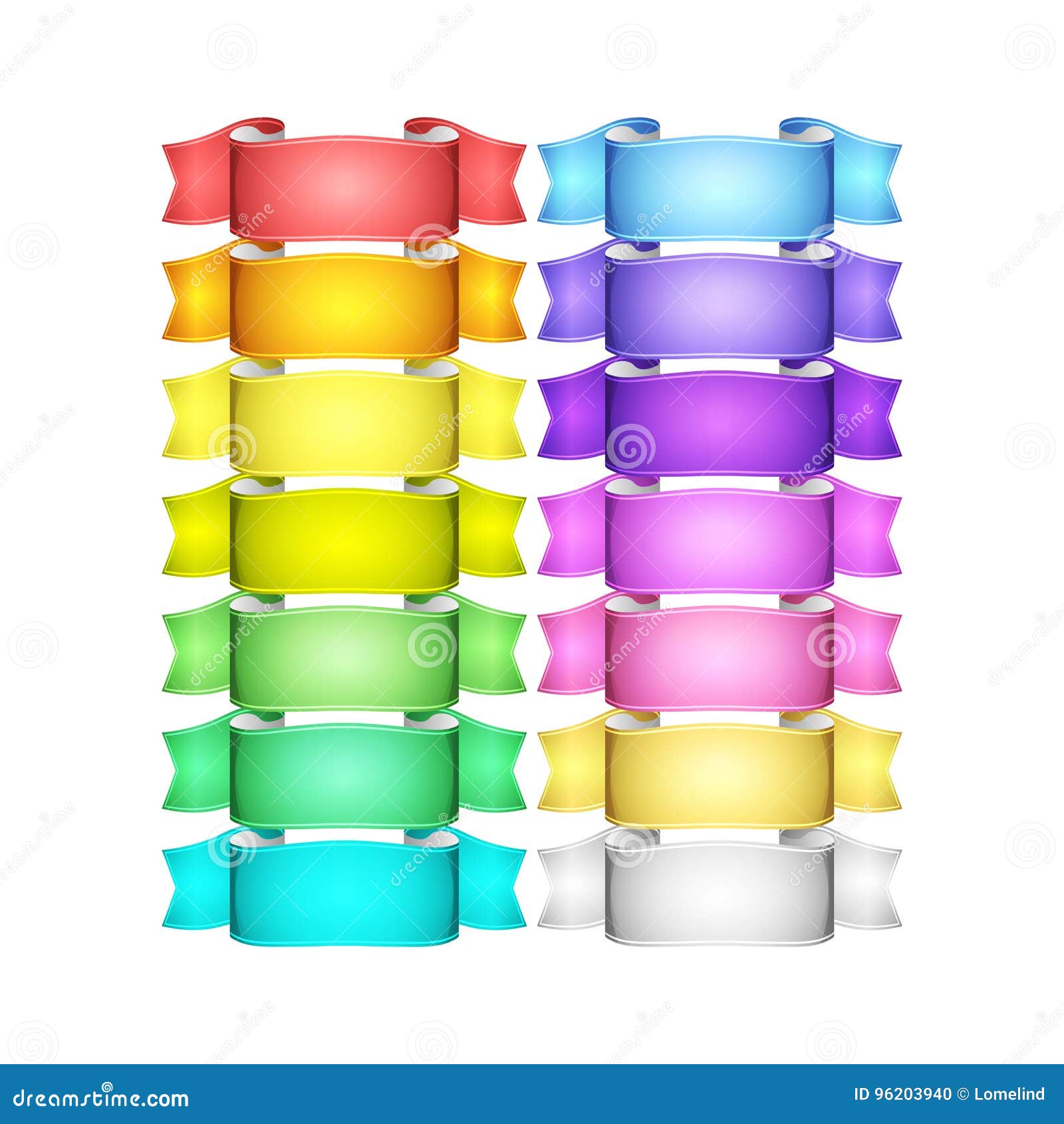 Vector ribbons set stock illustration. Illustration of band - 96203940