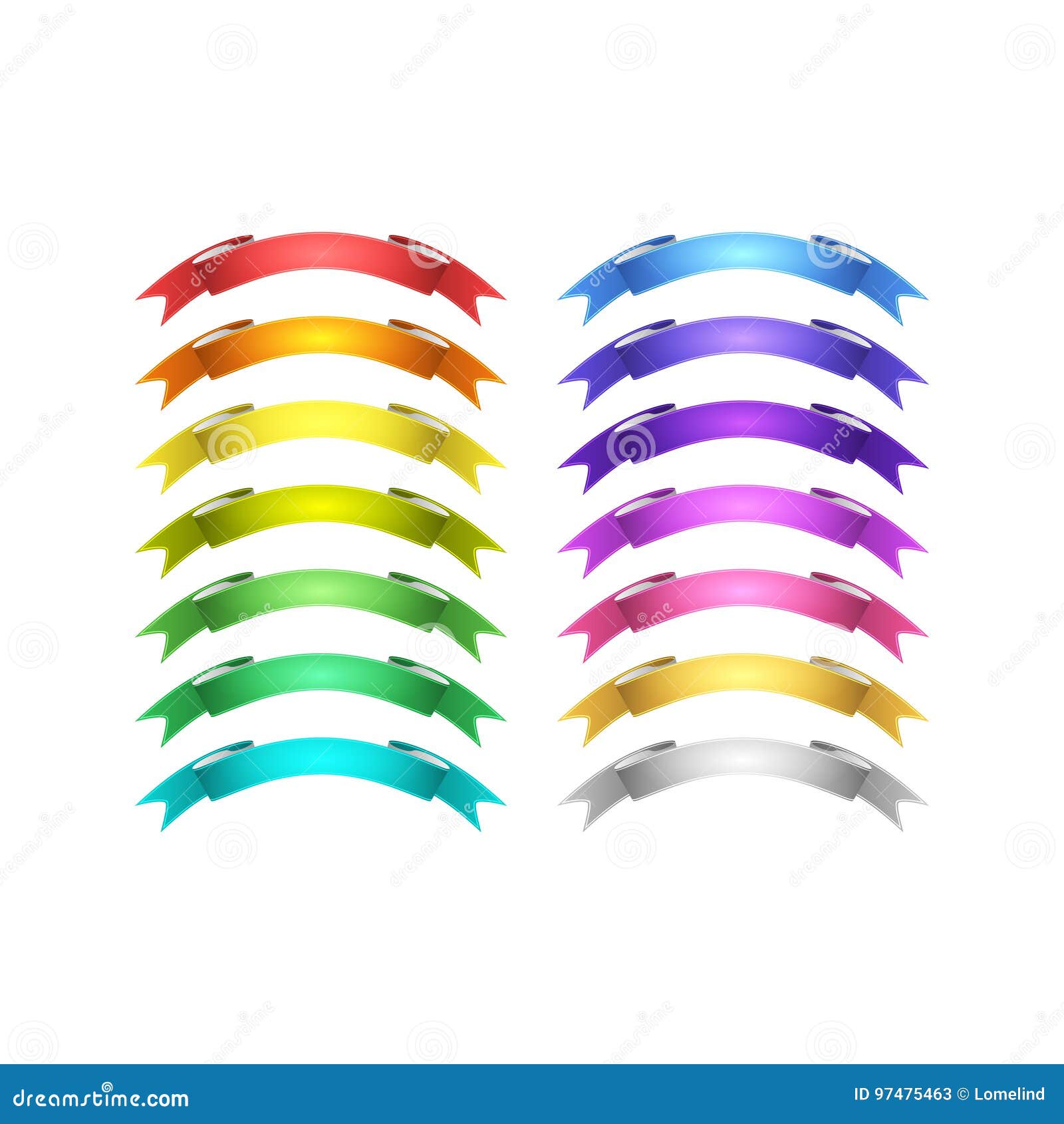 Vector ribbons set stock illustration. Illustration of decoration ...