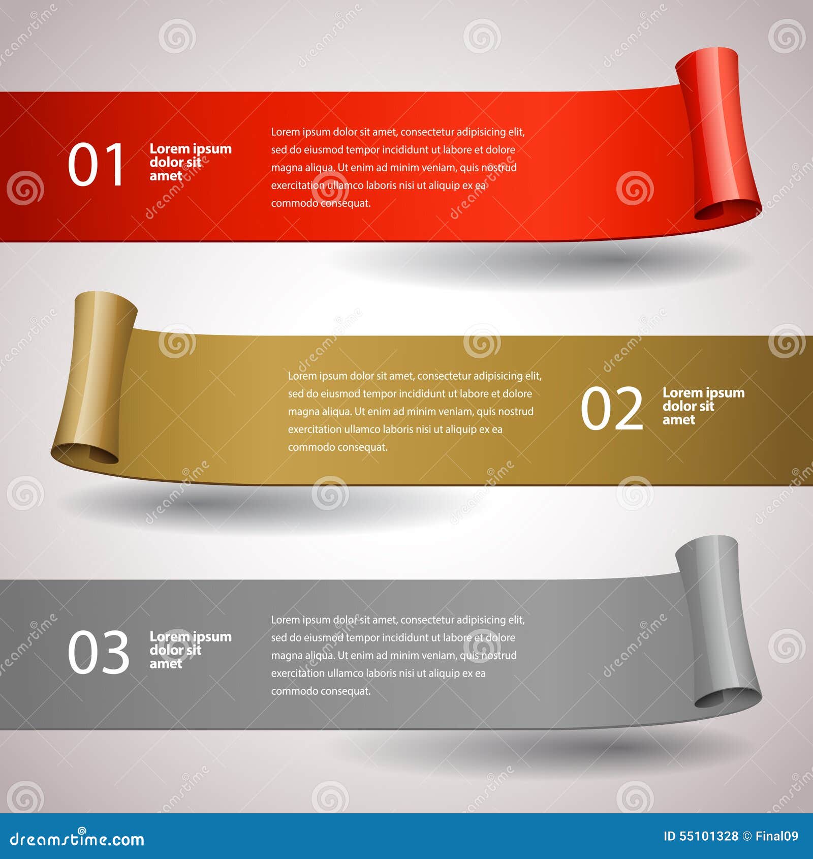 Vector Ribbons Set. Design Infographic Template Stock Vector ...