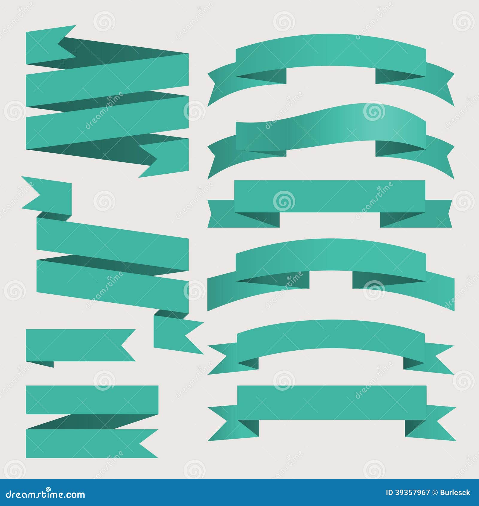 Vector Ribbons Set Vintage Style Stock Vector - Illustration of ribbon ...