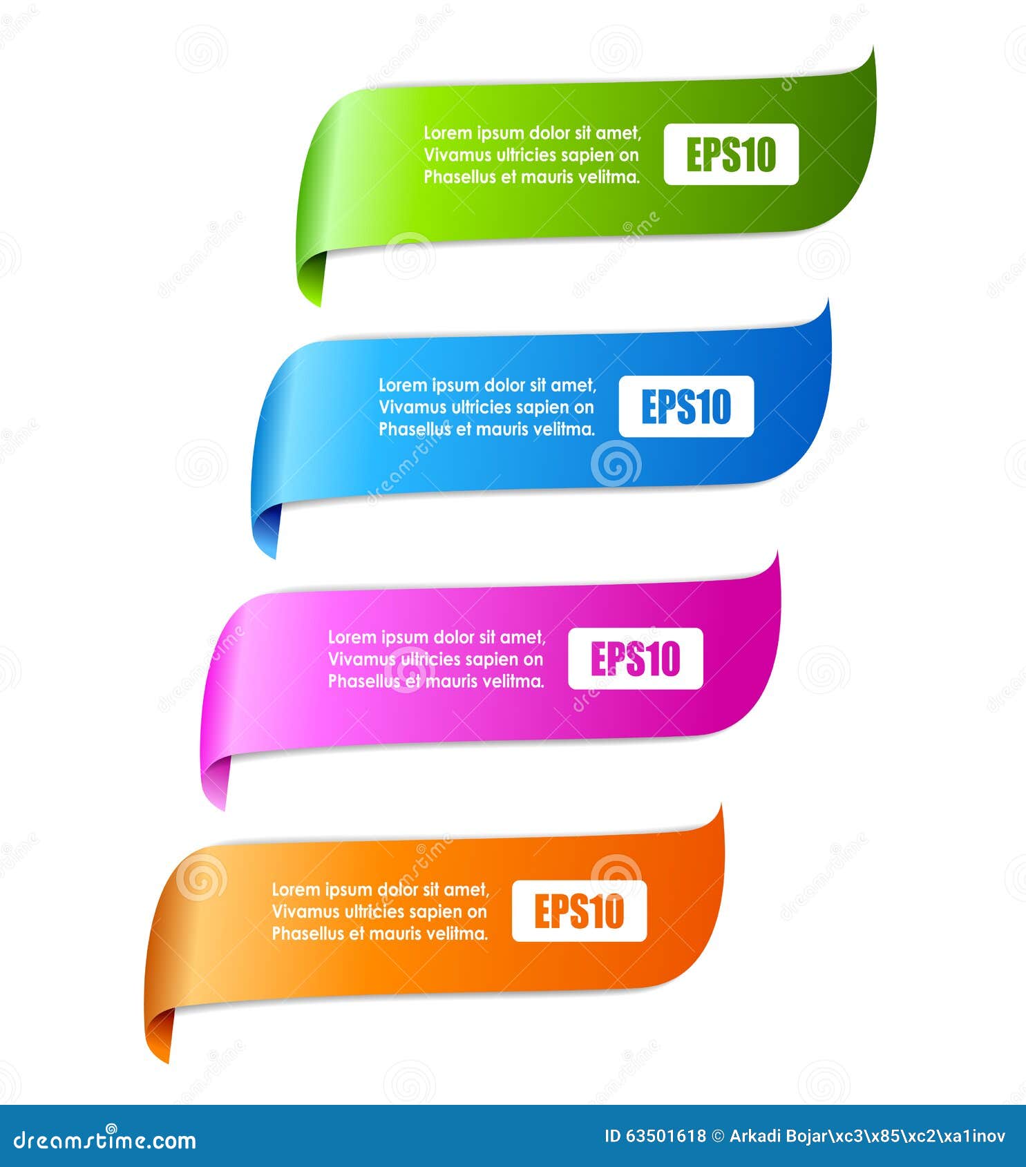 Vector ribbons stock vector. Illustration of glossy, curl - 63501618