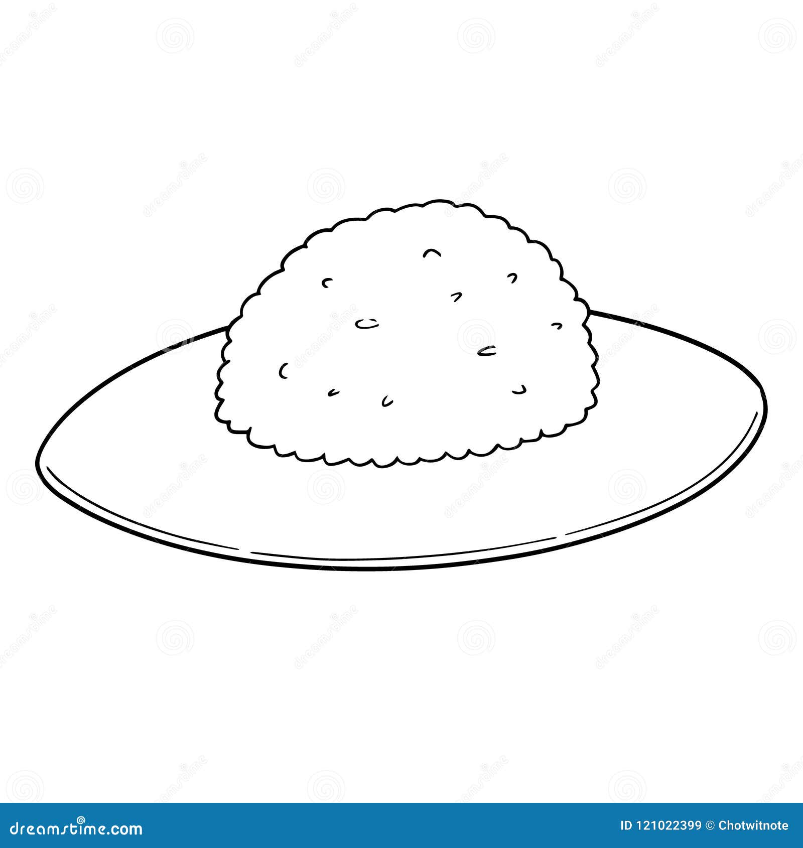 Vector of rice stock vector. Illustration of line, boiled - 121022399