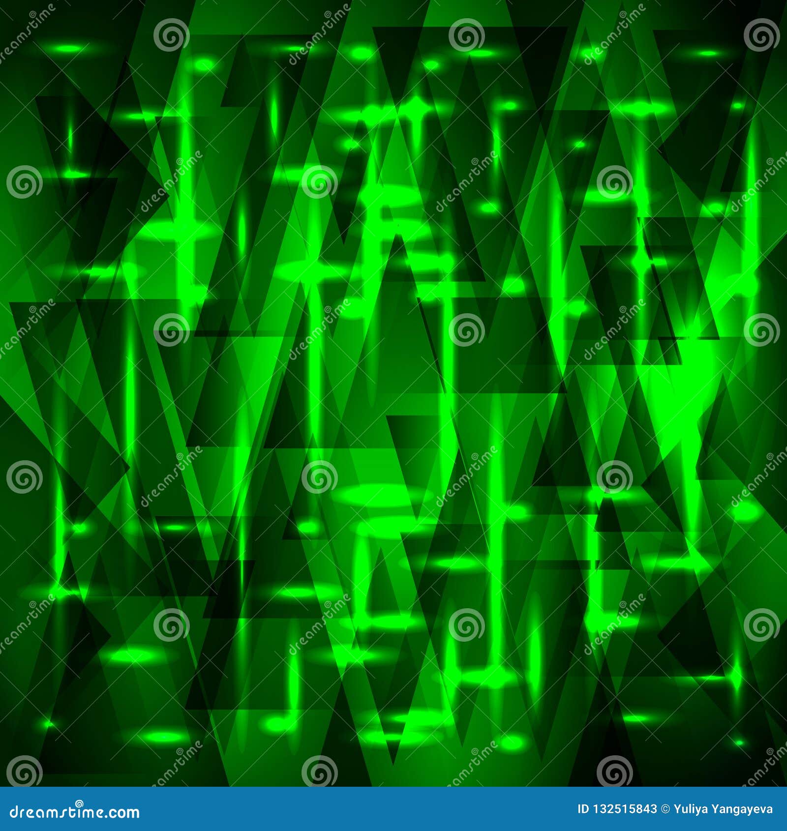 Vector Rich Green Pattern of Shards and Triangles with Stars Stock ...