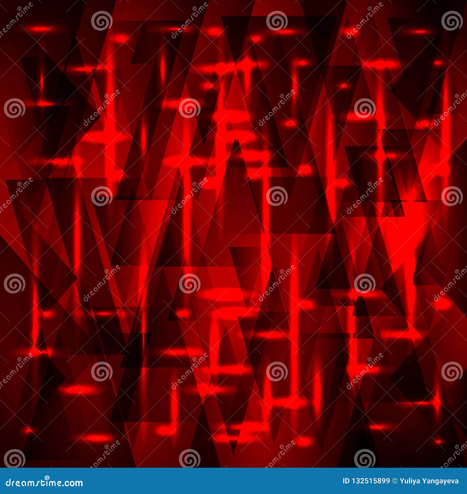 Vector Rich Red Pattern of Fragments and Triangles with Stars Stock ...