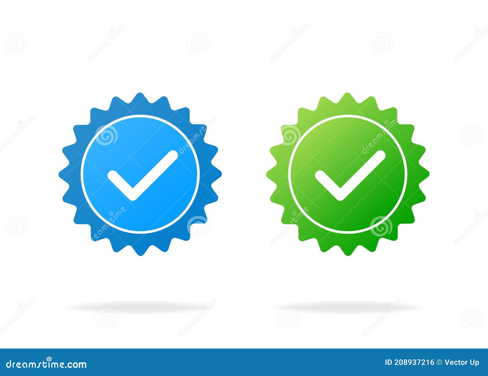 Vector Right Check Marks. Vector Illustration. Stock Vector ...