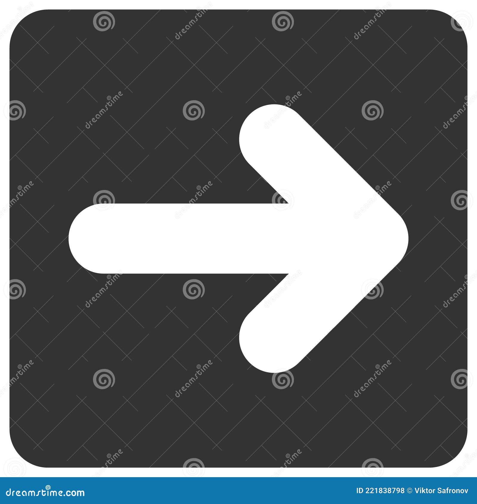 Vector Right Cursor Flat Icon Image Stock Vector - Illustration of next ...