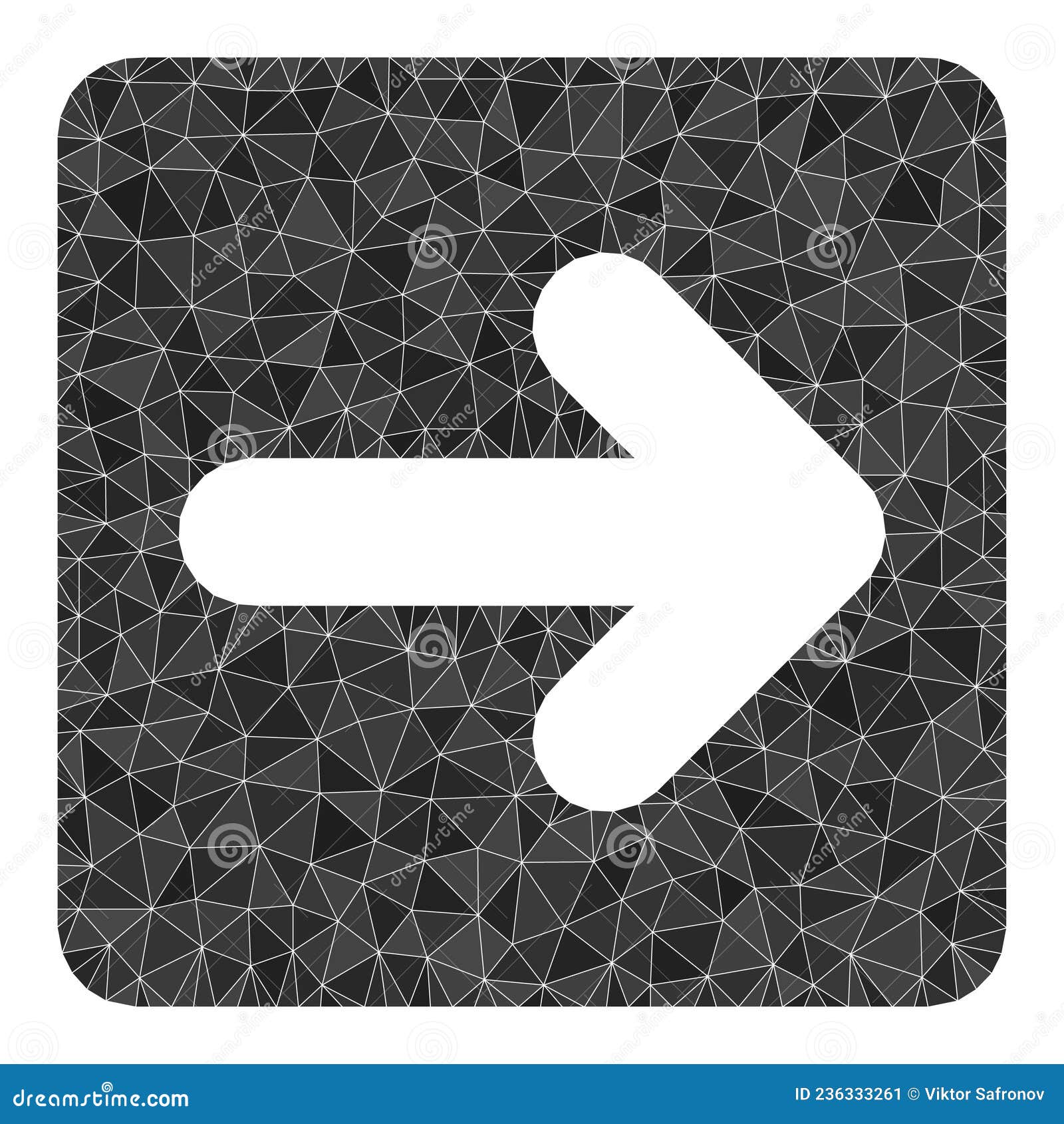 Vector Right Cursor Triangle Filled Icon Stock Vector - Illustration of ...