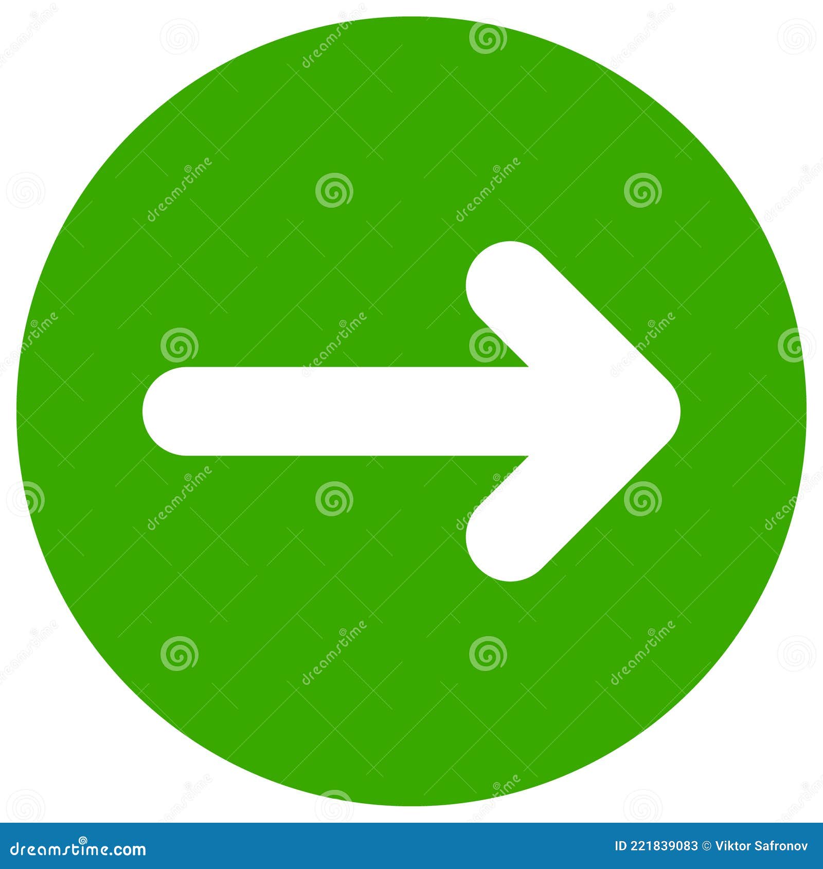 Vector Right Direction Flat Icon Symbol Stock Vector - Illustration of ...