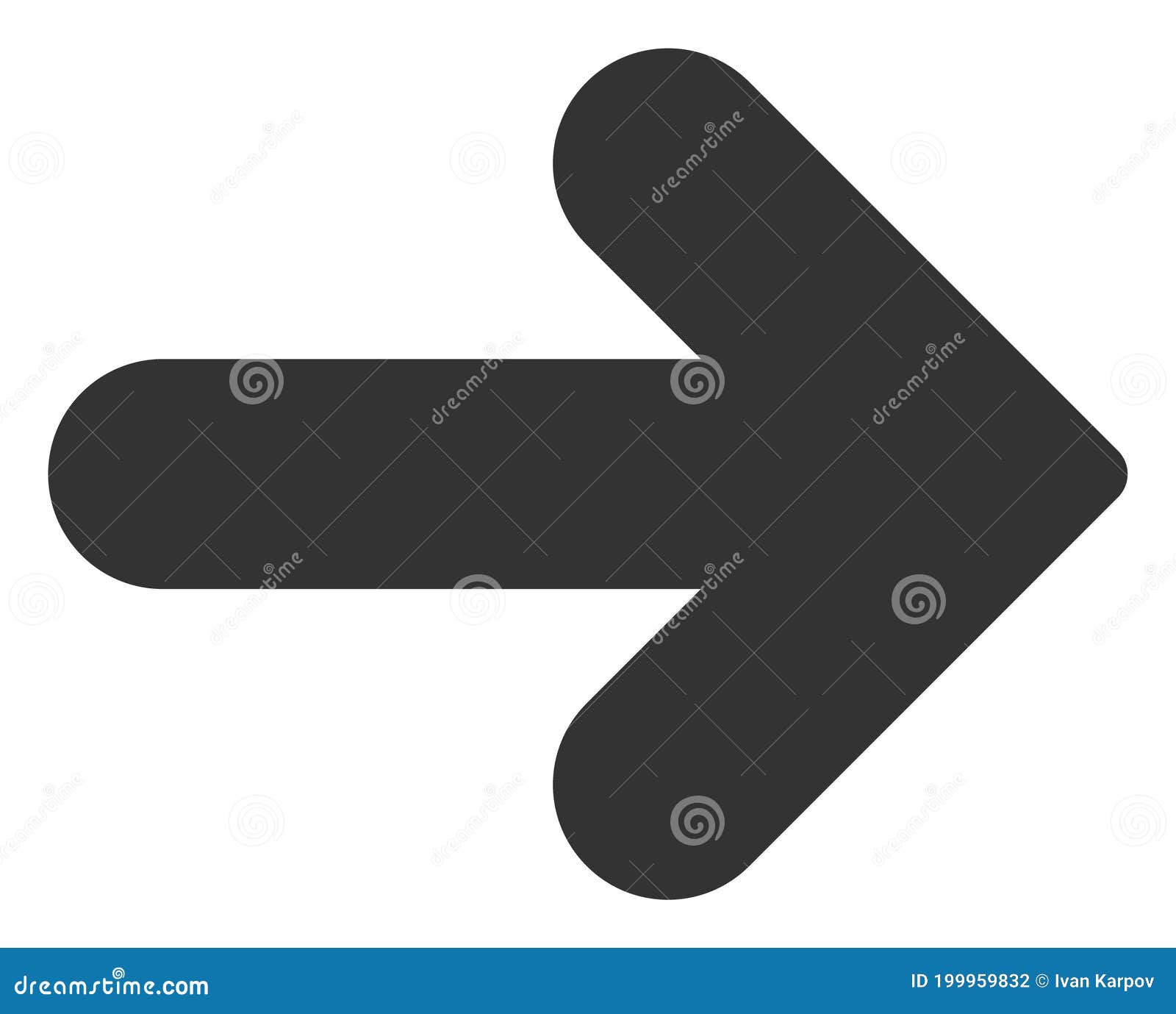 Vector Right Direction Flat Icon Symbol Stock Vector - Illustration of ...