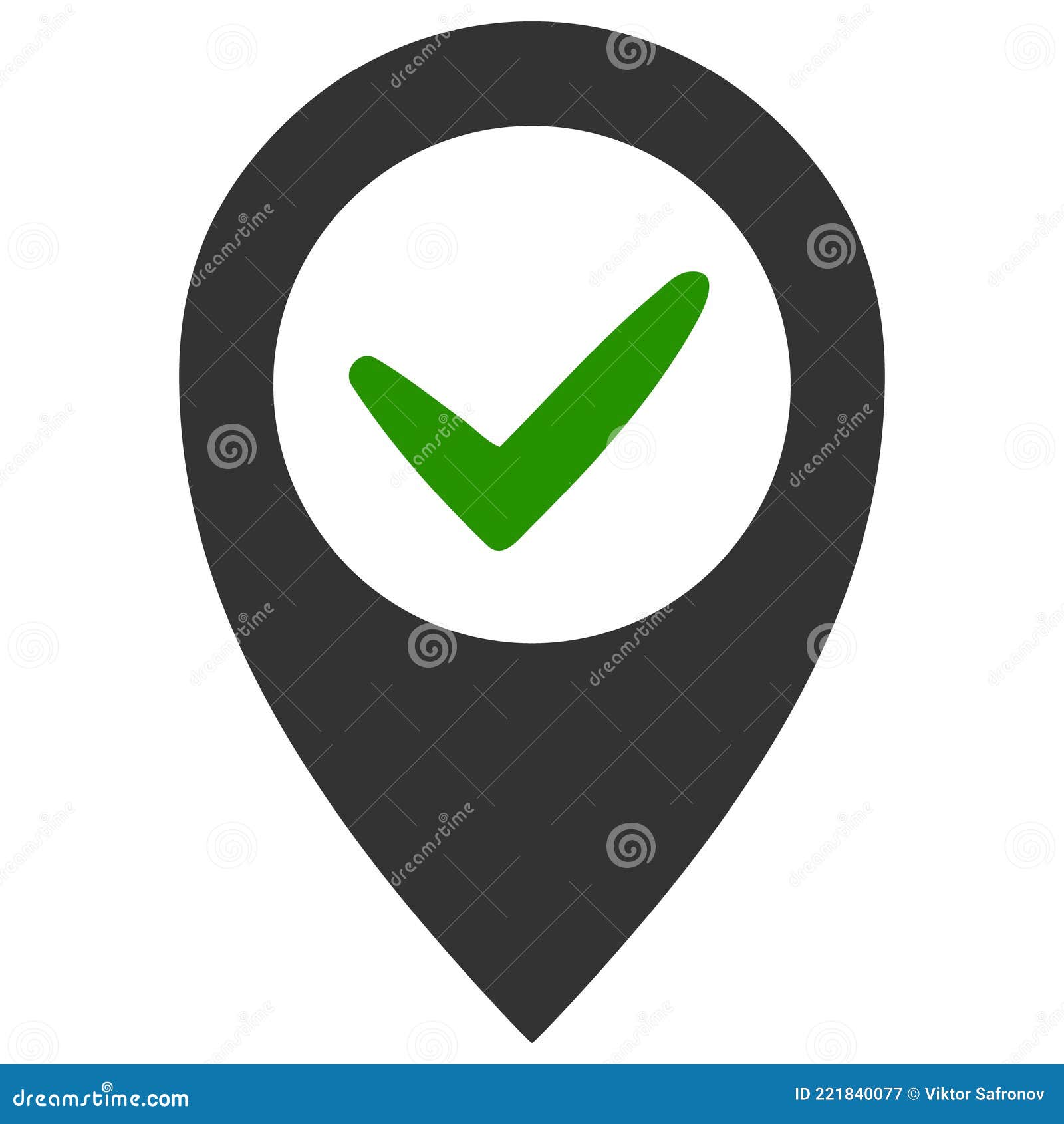 Vector Right Place Flat Icon Symbol Stock Vector - Illustration of ...