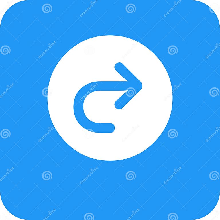 Flat Icon for Right-side Curve. Stock Illustration - Illustration of ...