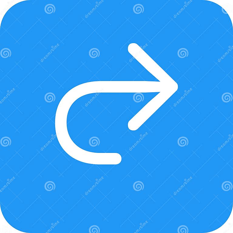 Flat Icon for Right-side Curve. Stock Illustration - Illustration of ...