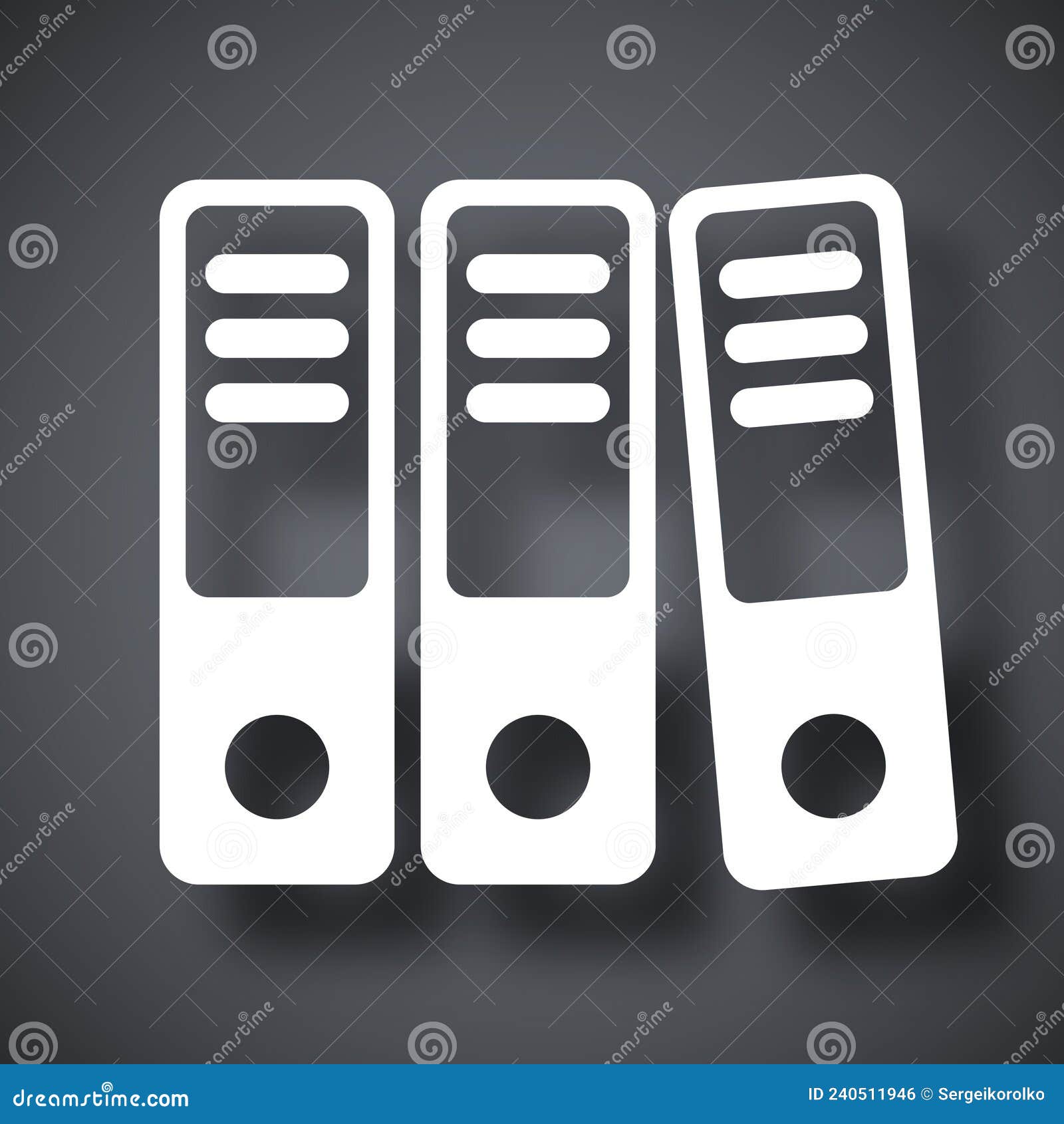 Vector ring binders icon stock vector. Illustration of organization ...
