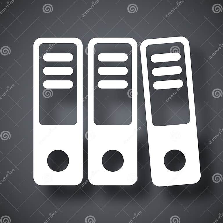 Vector ring binders icon stock vector. Illustration of organization ...