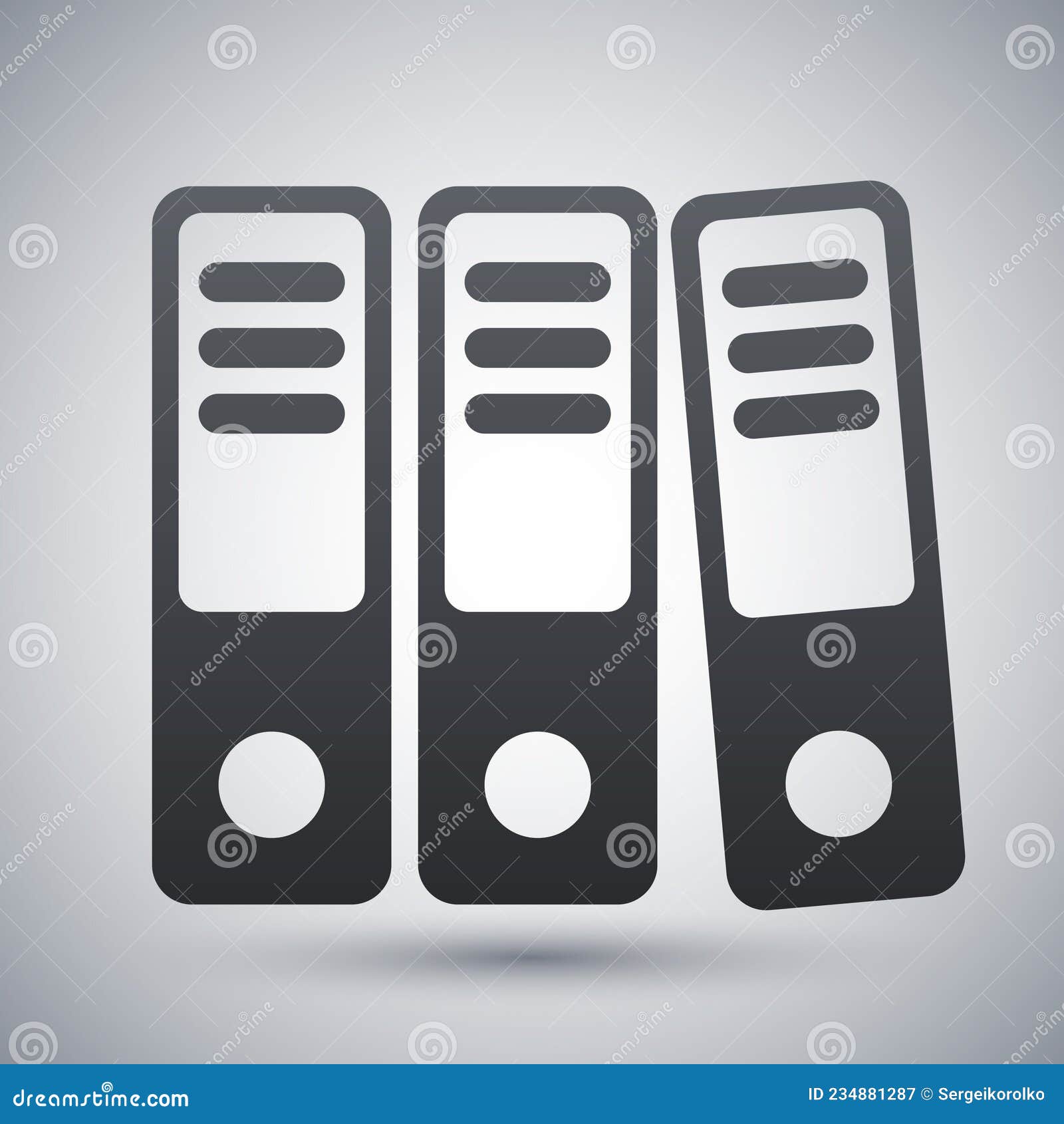 Vector ring binders icon stock vector. Illustration of management ...