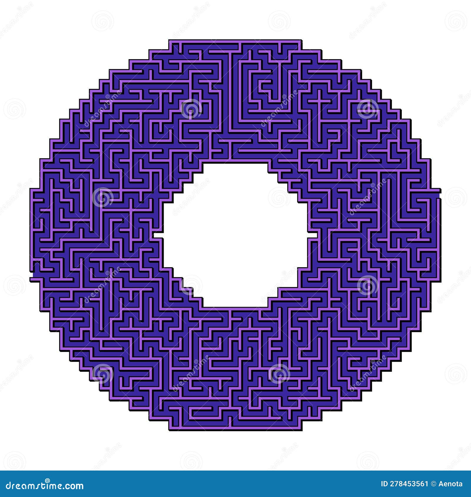 Vector Ring Maze stock vector. Illustration of intricate - 278453561