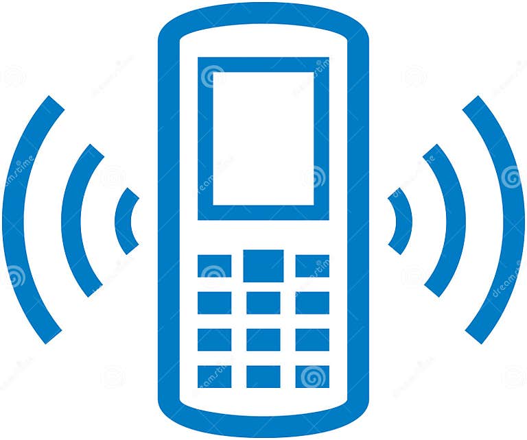 Vector Ringing Cell Phone Illustration Stock Vector - Illustration of ...