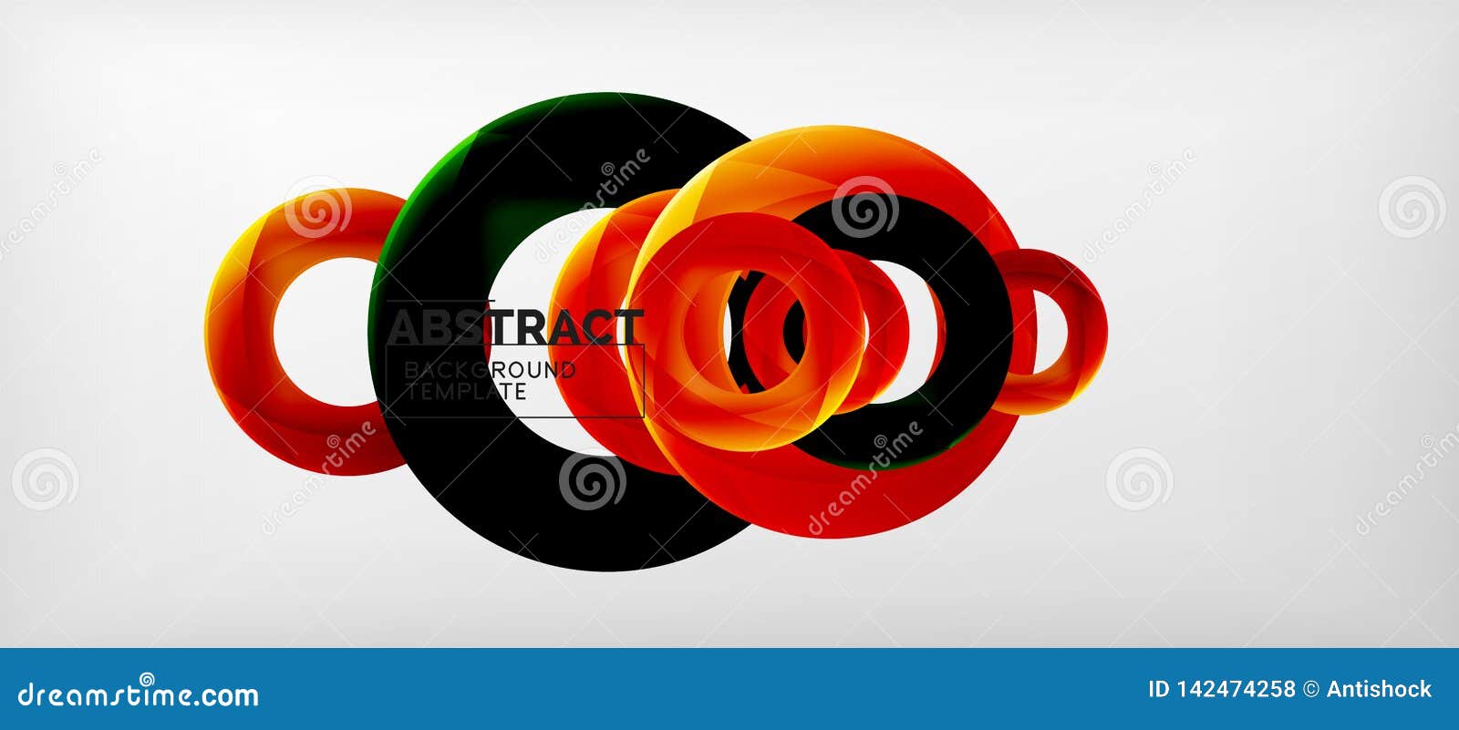 Vector Rings Abstract Background Stock Vector - Illustration of flowing ...