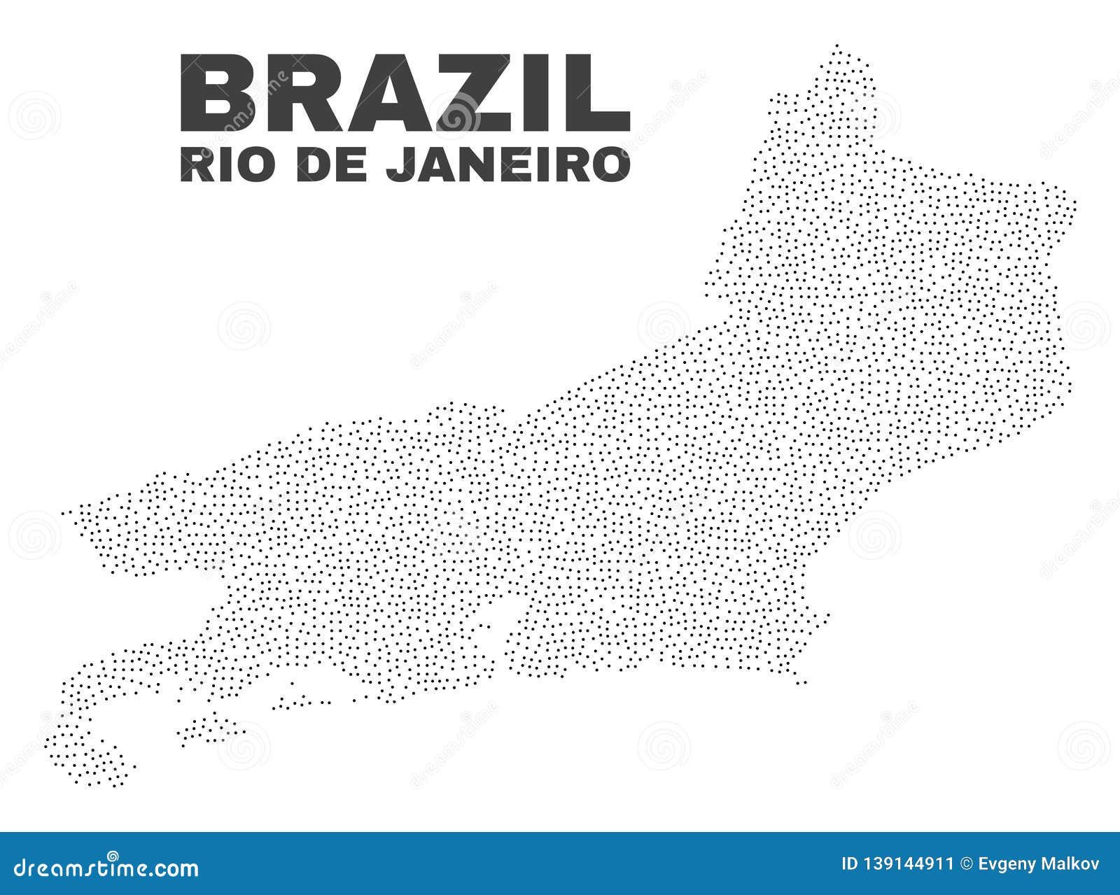 Vector Rio De Janeiro State Map of Points Stock Vector - Illustration ...