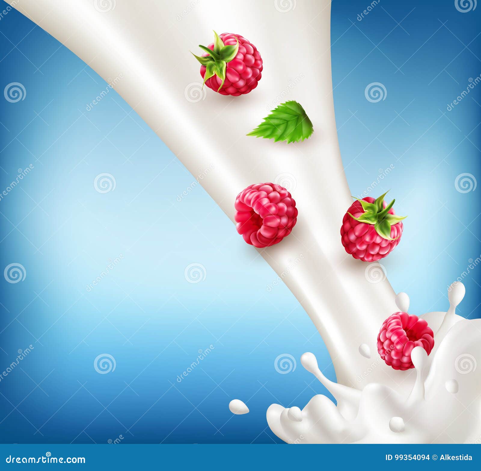 Raspberry Milk Logo Original Design, Label For Natural Healthy Dairy ...
