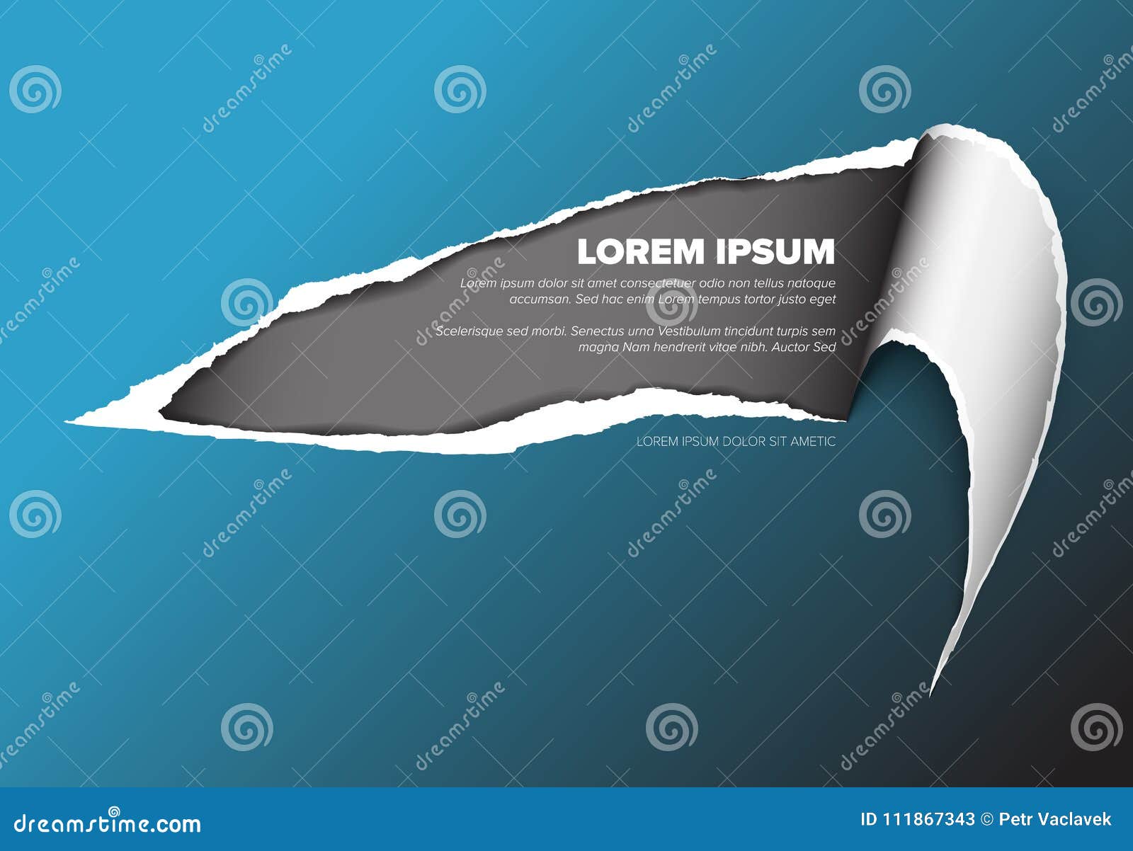 Vector Ripped Paper Hole Template Stock Vector - Illustration of office ...