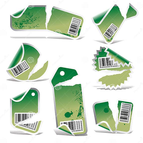 Vector Ripped Tag and Sticker Stock Vector - Illustration of corner ...