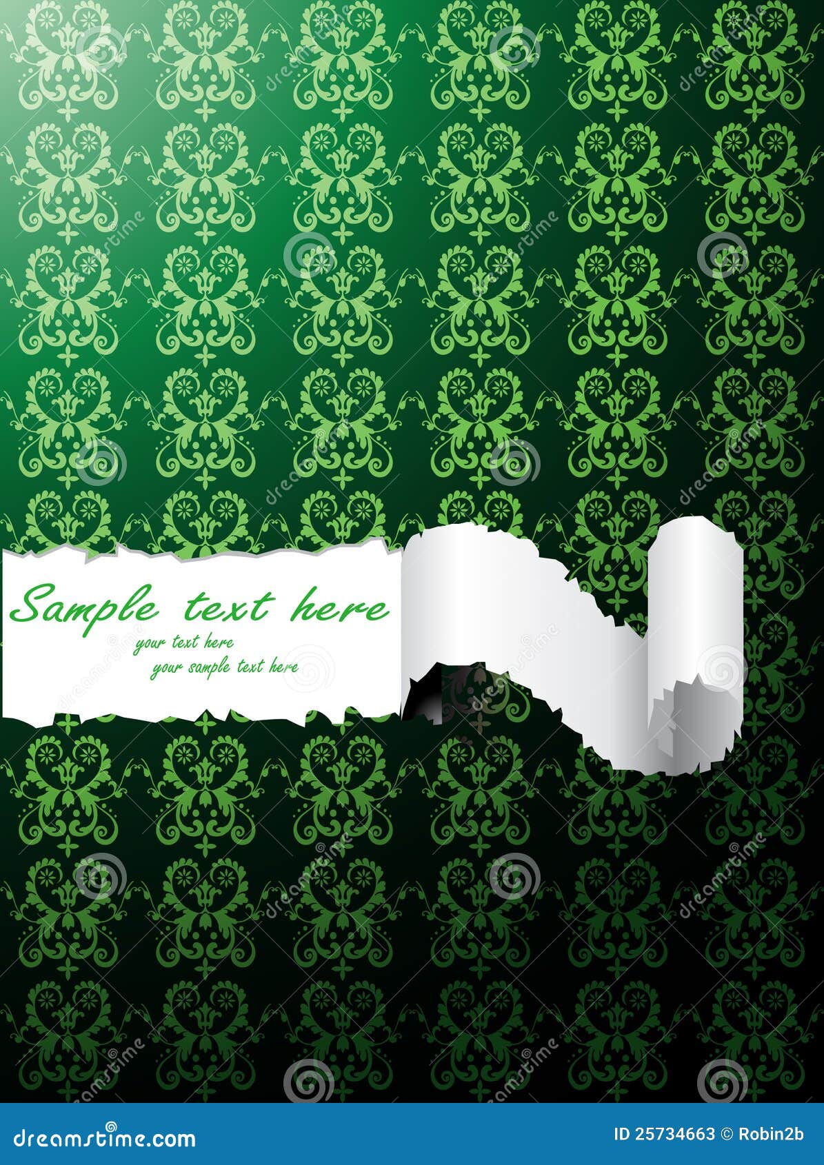 Retro Ripped Paper Banner Cartoon Vector | CartoonDealer.com #195753475