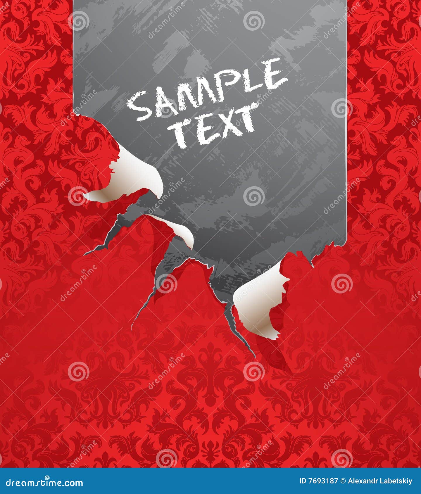 Vector ripped wallpaper stock vector. Illustration of color - 7693187