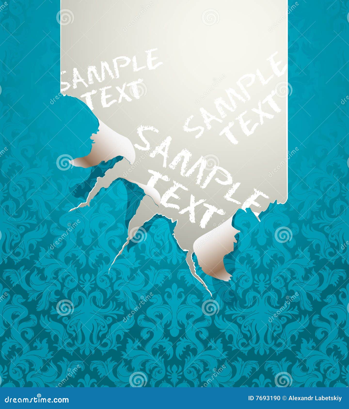 Vector ripped wallpaper stock vector. Illustration of element - 7693190