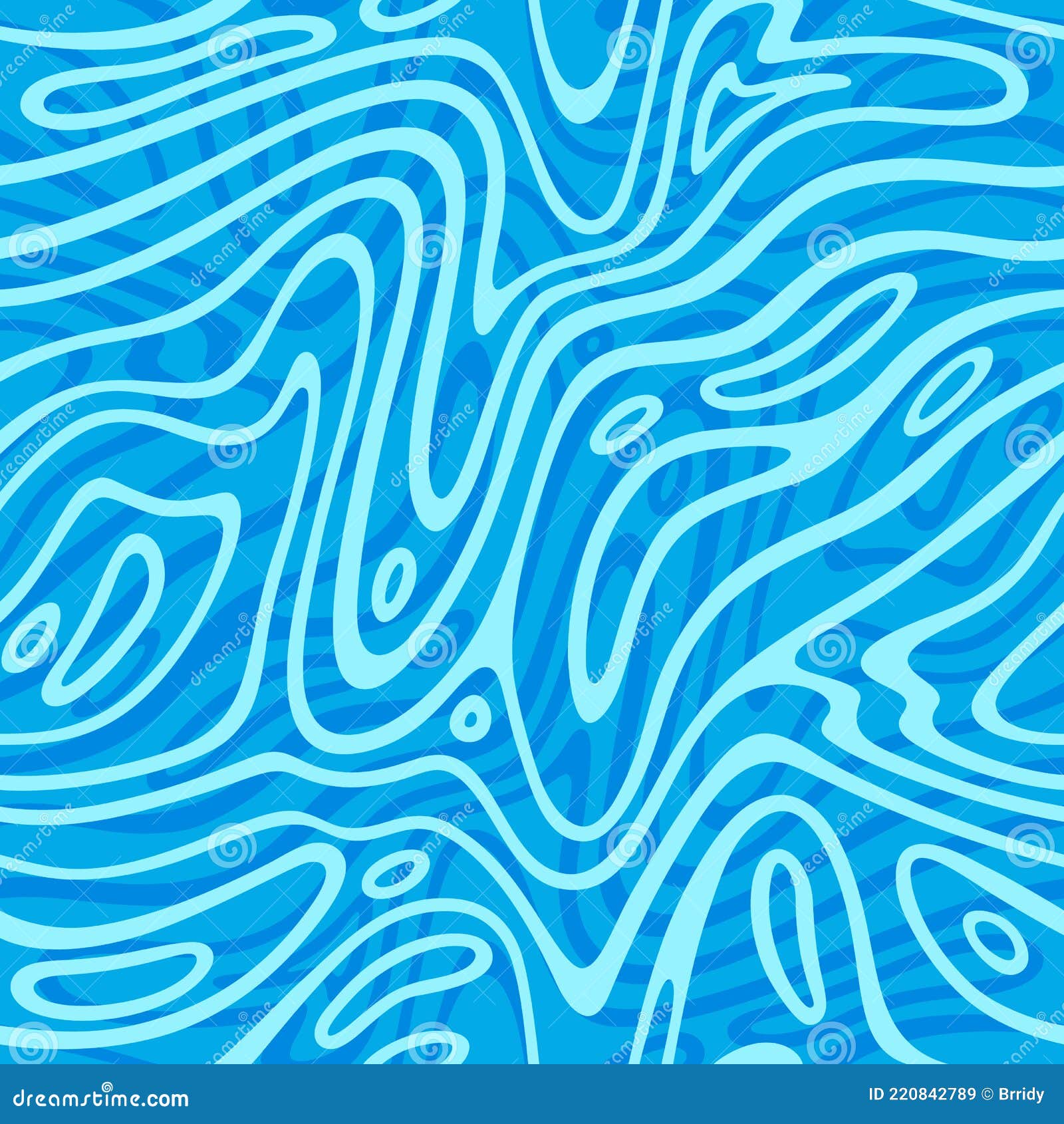 Vector Ripple Water Surface. Blue Seamless Pattern. Sea Texture Stock ...