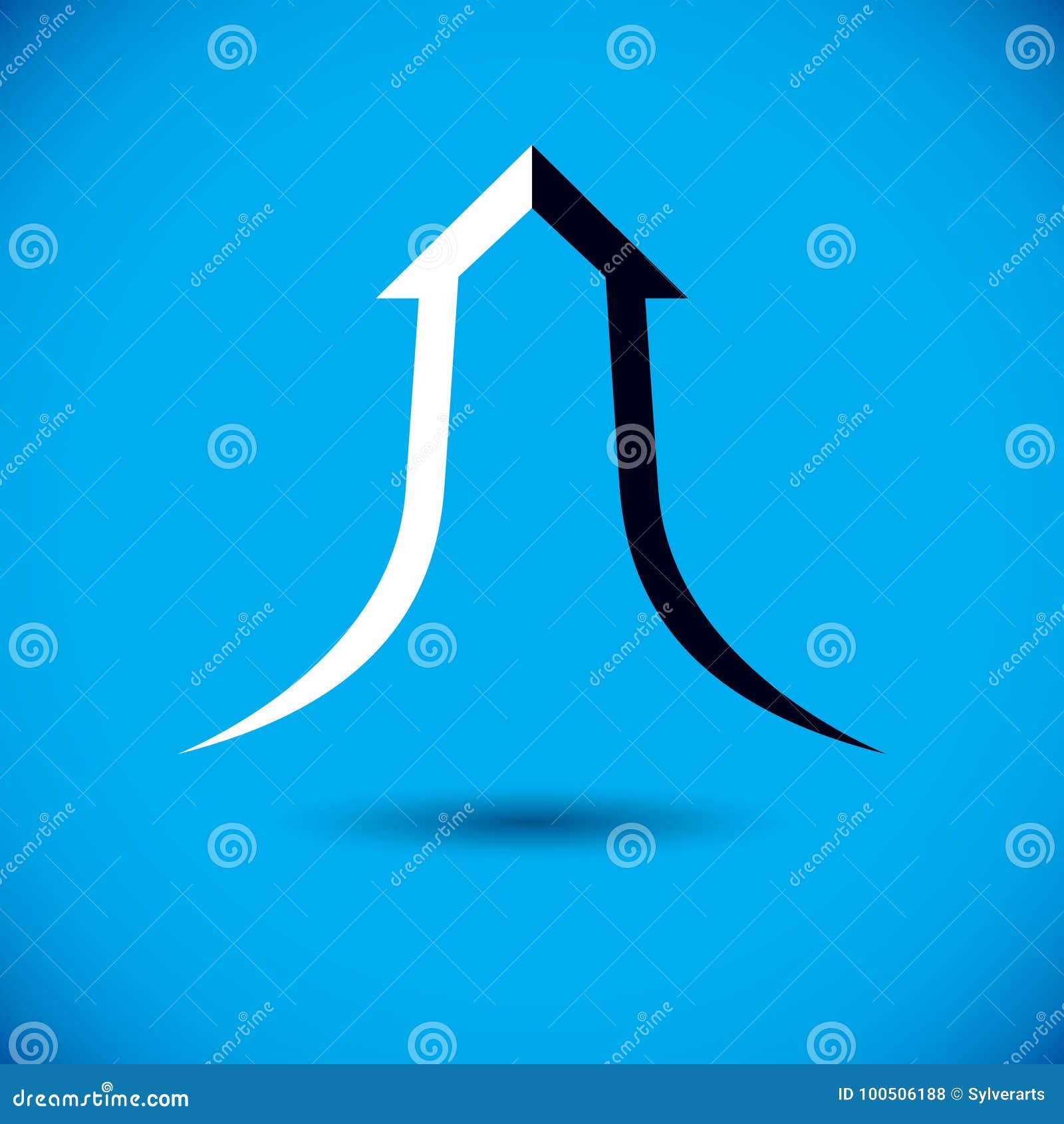 Vector Rising Arrow. Corporate Development Logo. Company Growth ...