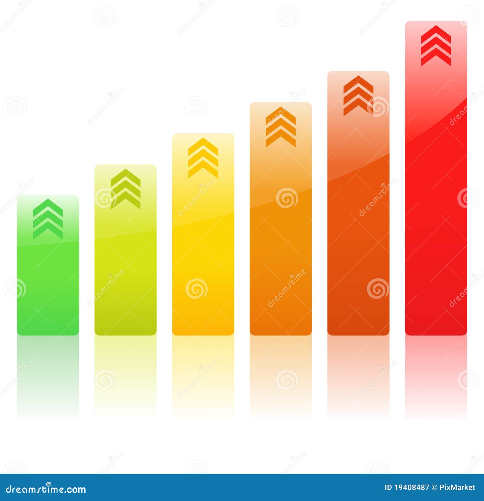 Vector Rising Bar Graph Royalty Free Stock Photography - Image: 19408487