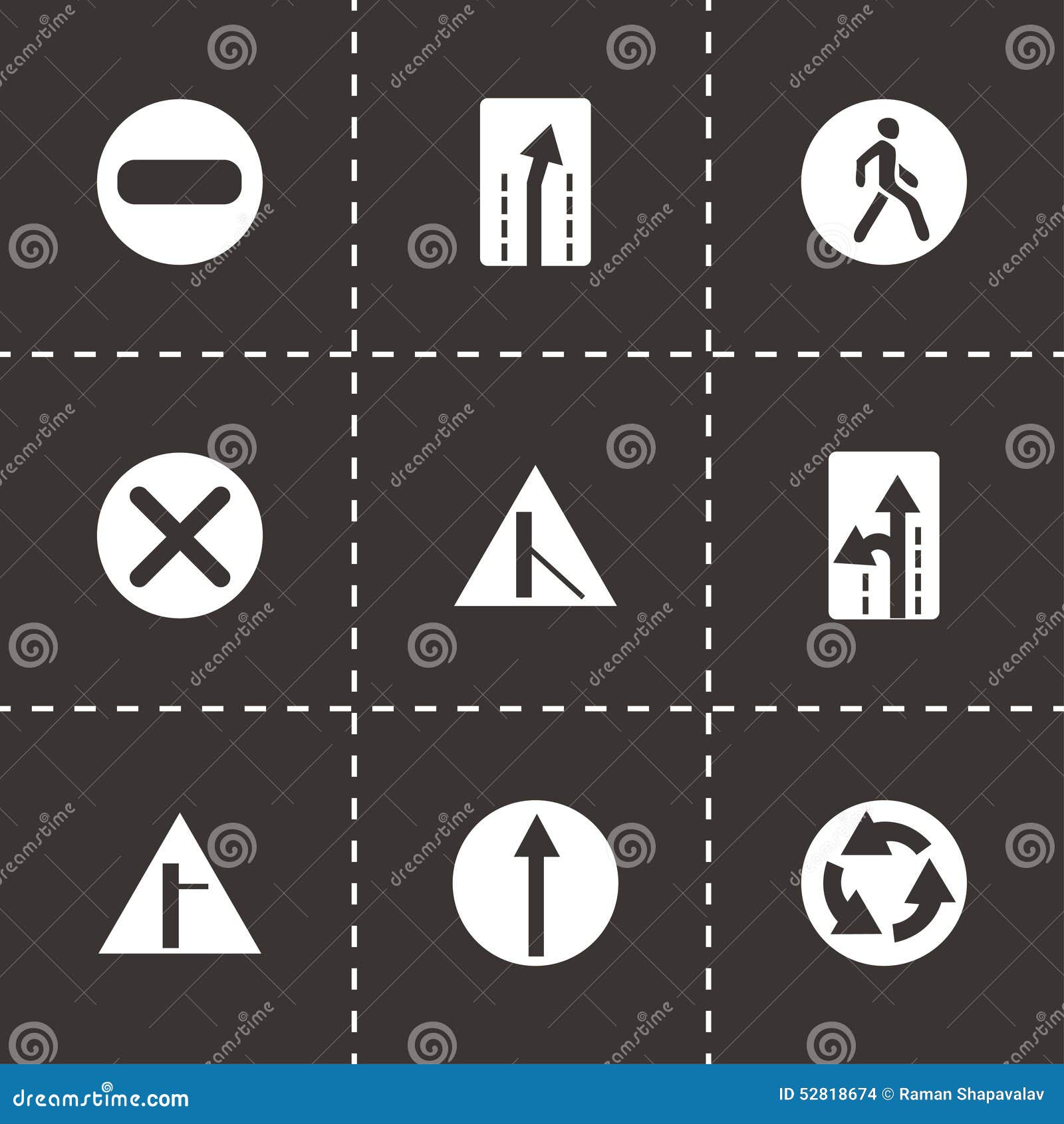 Vector Road Element Icon Set Stock Vector - Illustration of bridge ...