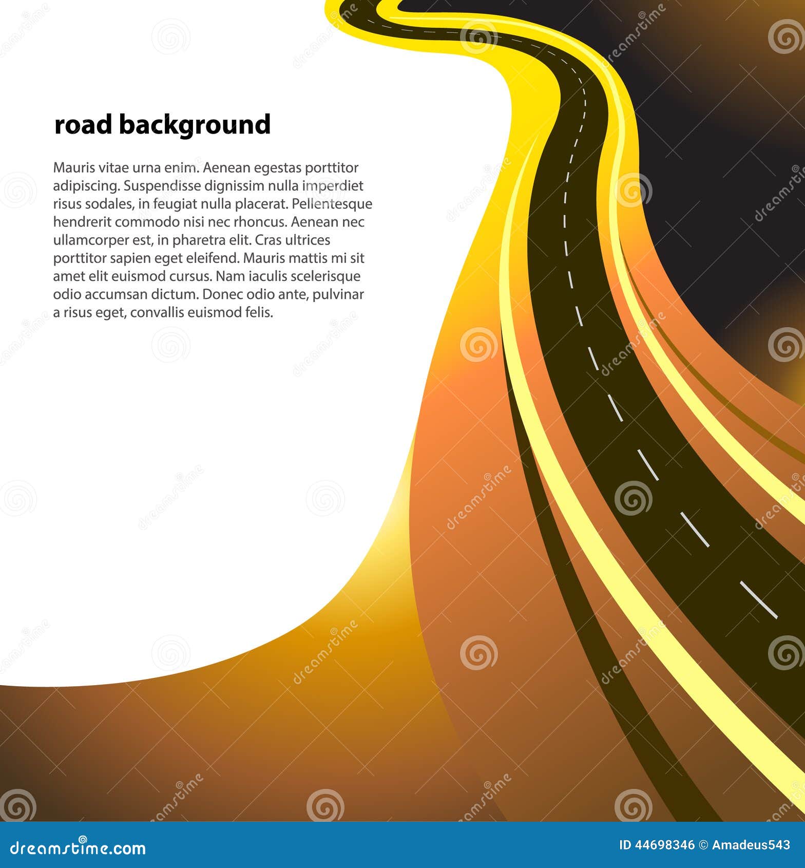 Vector road or highway stock vector. Illustration of black - 44698346