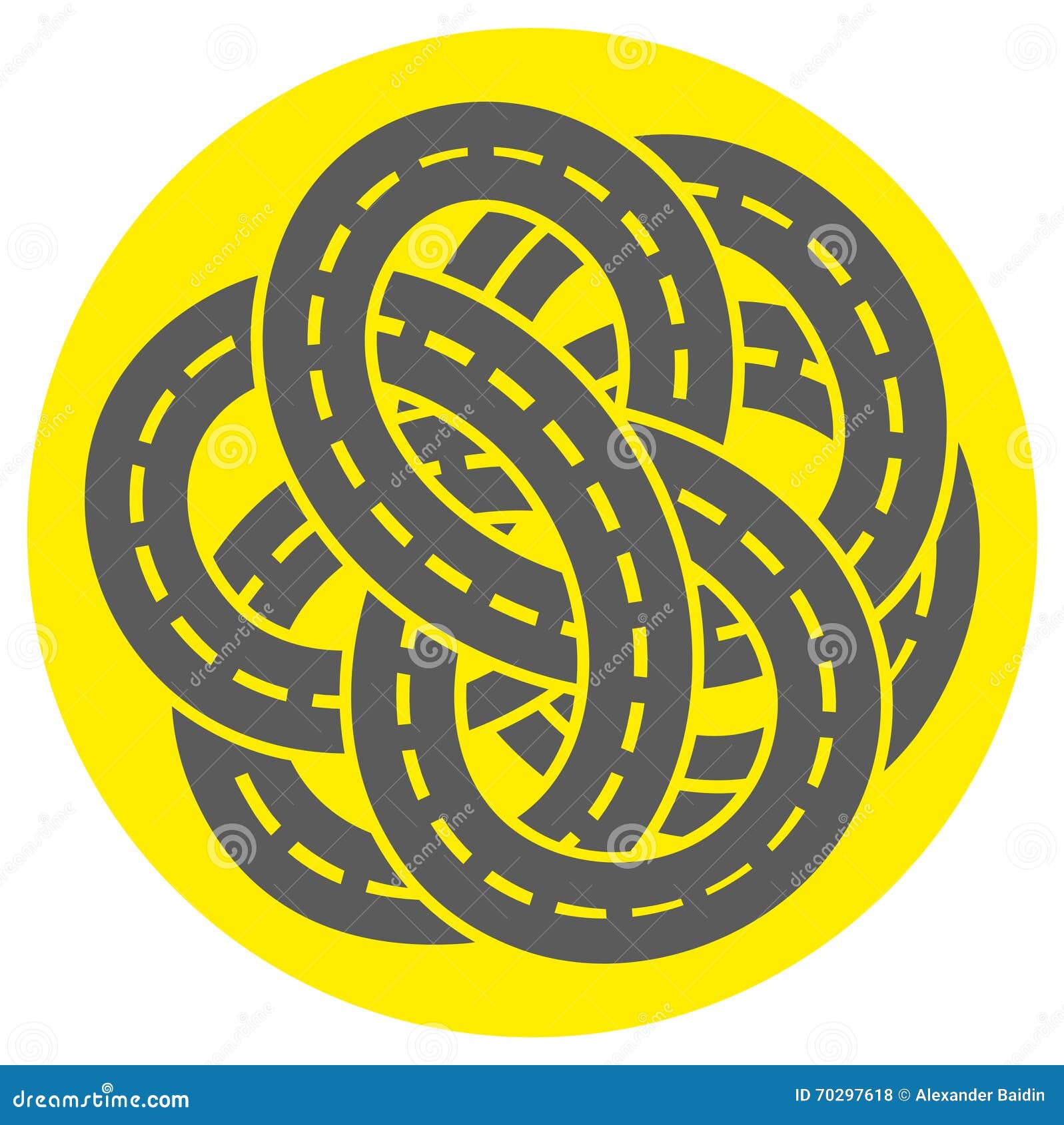 Vector Road Markings. Junction Stock Vector - Illustration of junction ...