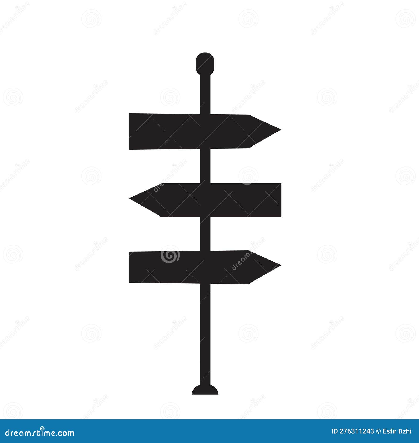 Vector Road Signs Signpost Icon, Direction Icon Vector Stock Vector ...