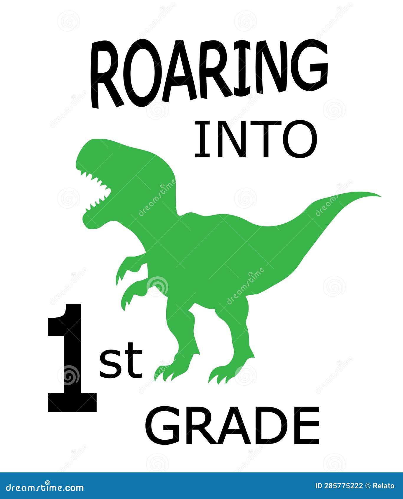 Vector roaring t-rex stock vector. Illustration of kids - 285775222