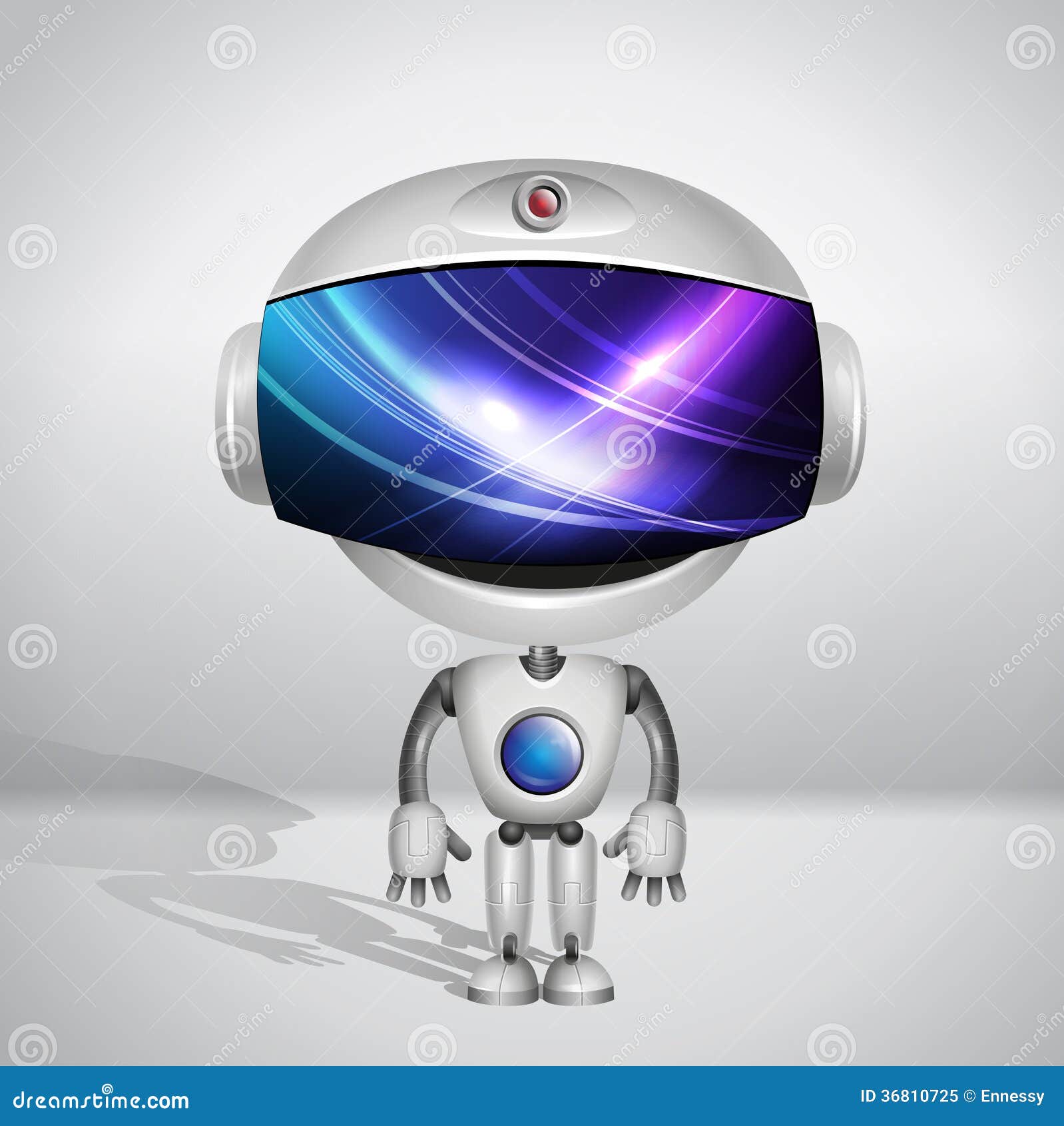 Vector Robot. Cartoon Style. Isolated Vector Robot On White Background ...