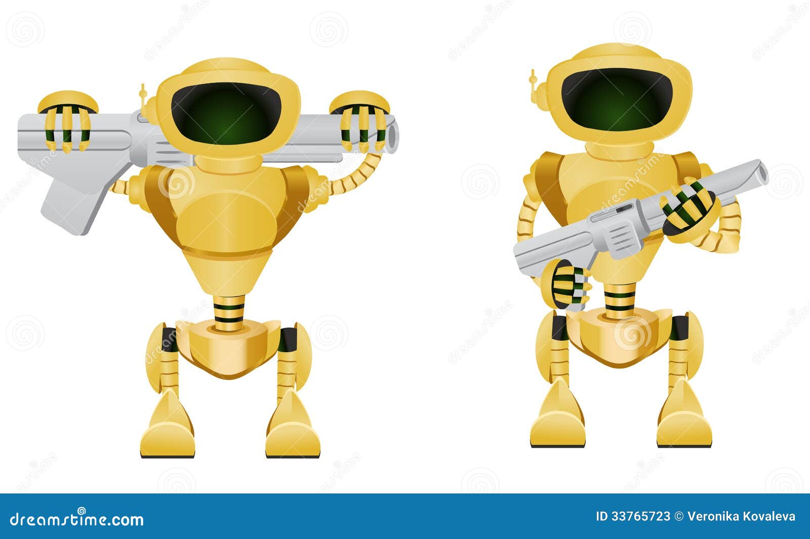 Vector Robot. Cartoon Style. Isolated Vector Robot On White Background ...